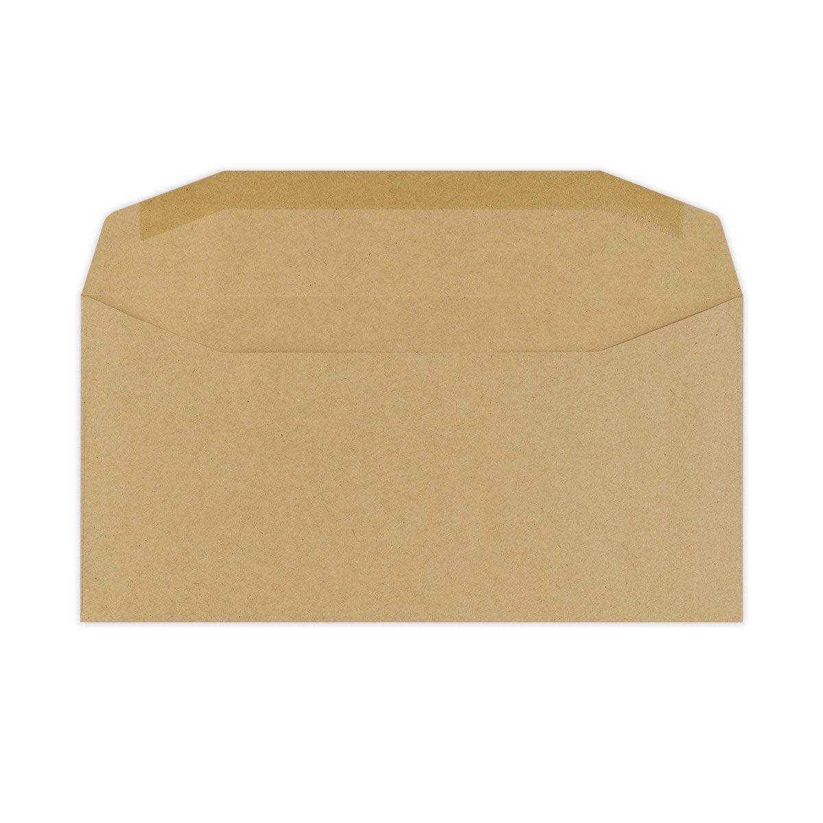 DL Manila Brown Business 80gsm Gummed Envelope (110 x 220mm ...