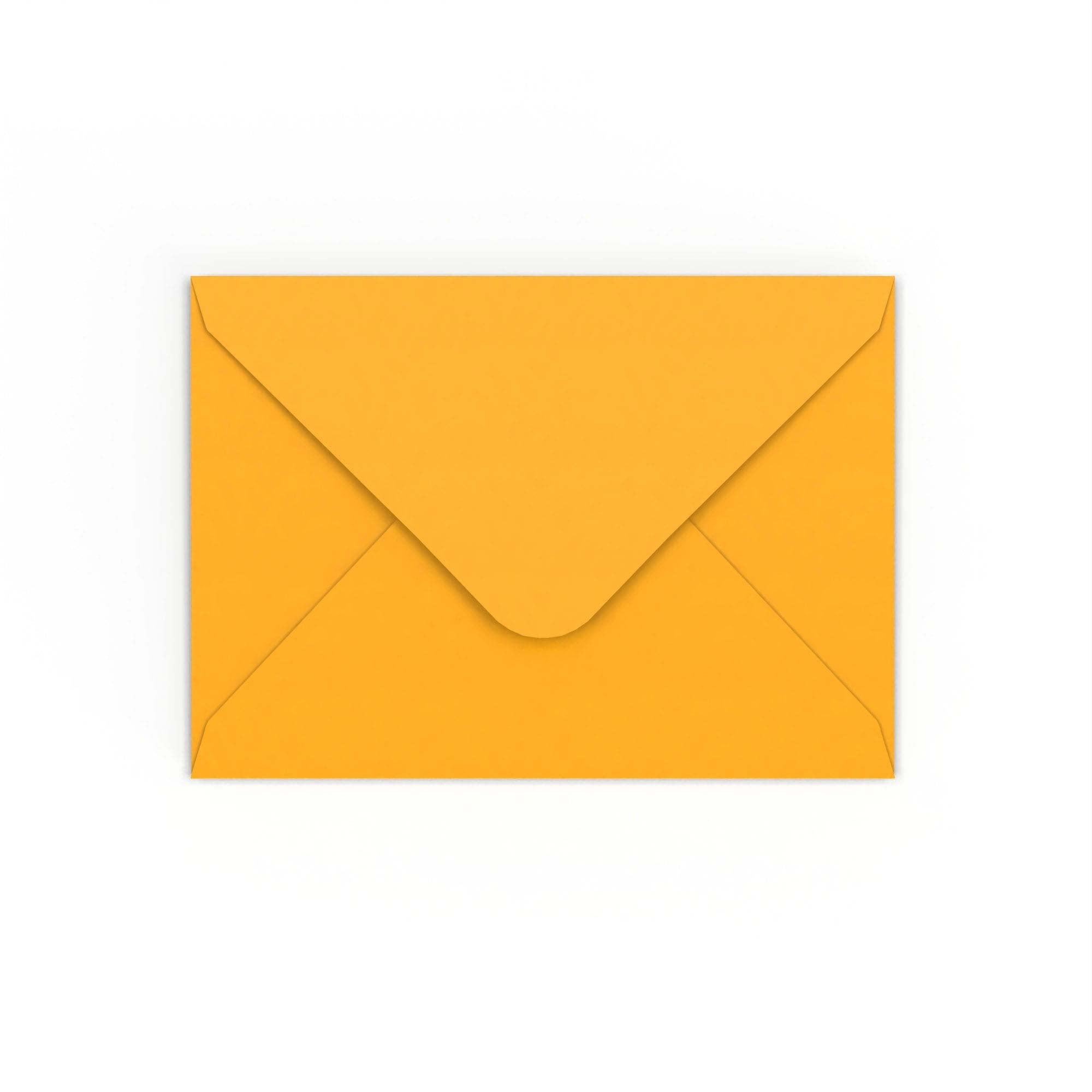 Dark Yellow Gummed V-Flap 120gsm Envelope (125 x 175mm) – Envelopes.co.uk