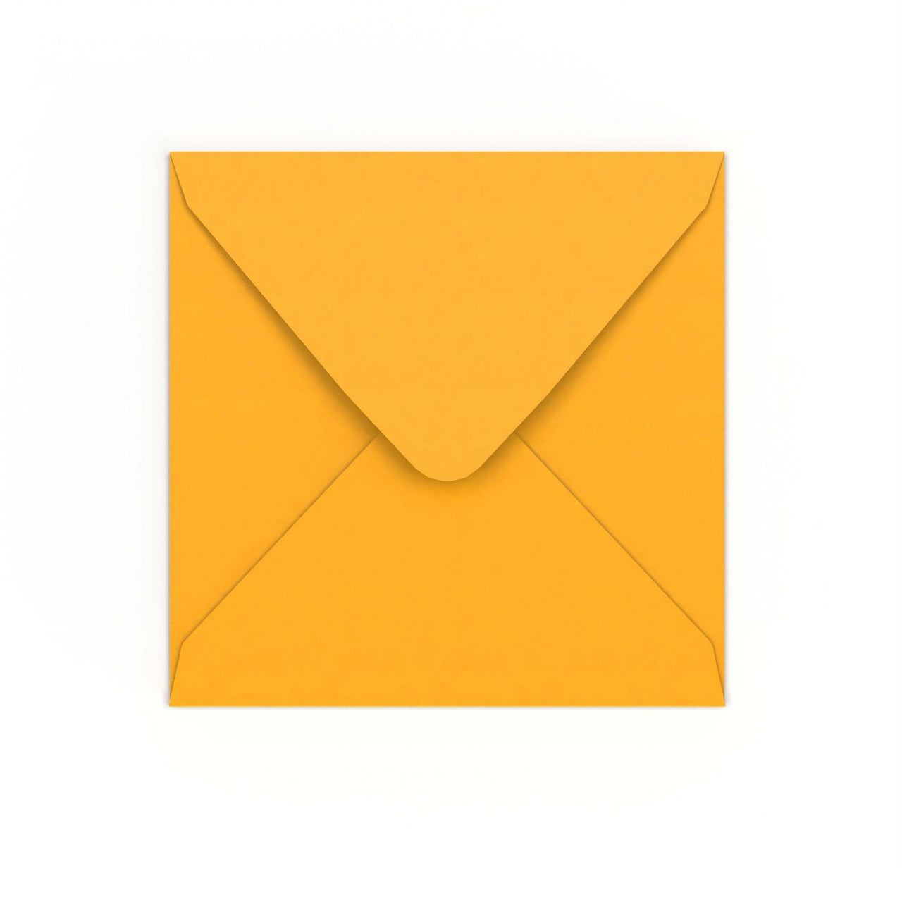 Dark Yellow Gummed V-Flap 120gsm Envelope (155 x 155mm) – Envelopes.co.uk