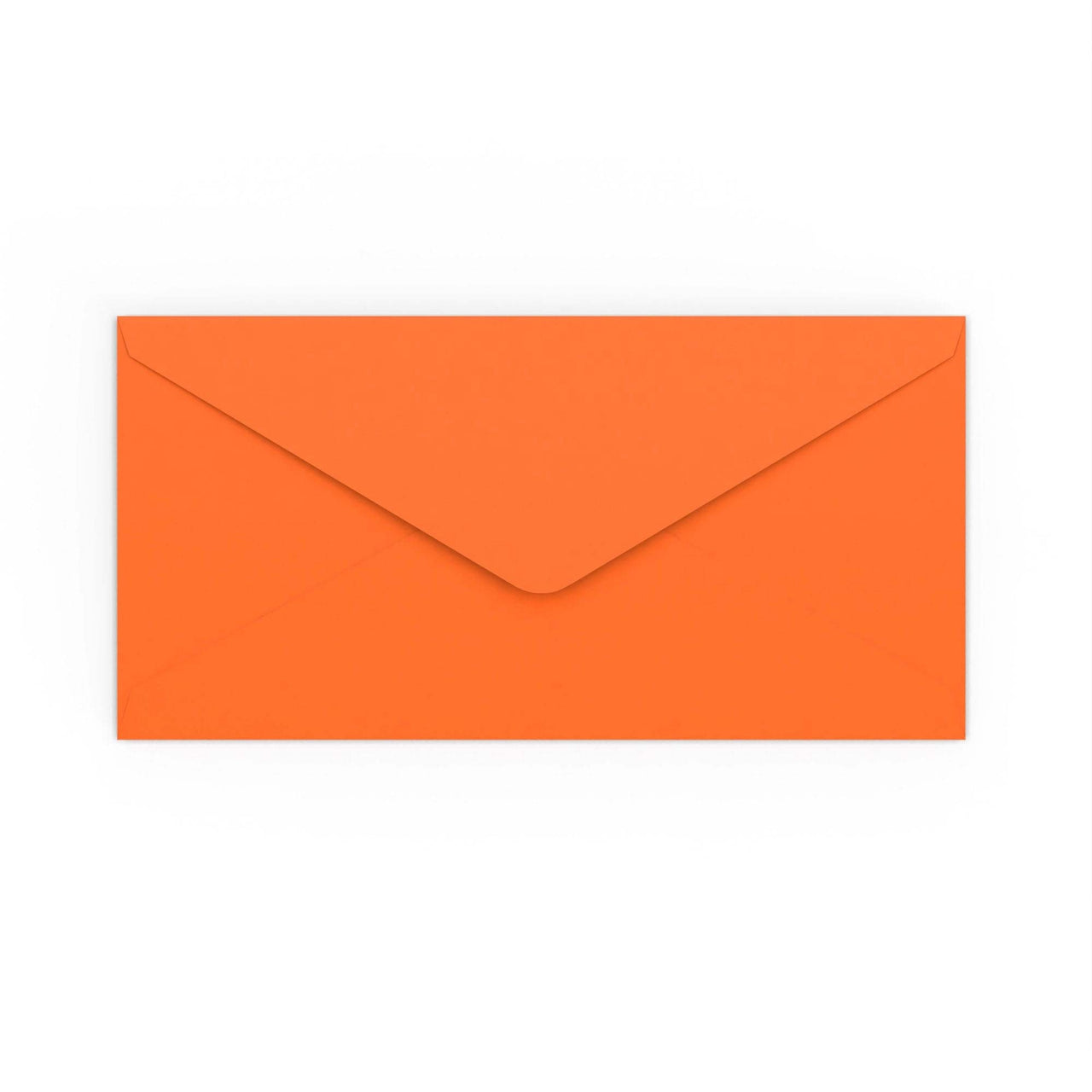 DL Orange 120gsm Gummed V-Flap Envelope (110 x 220mm) – Envelopes.co.uk