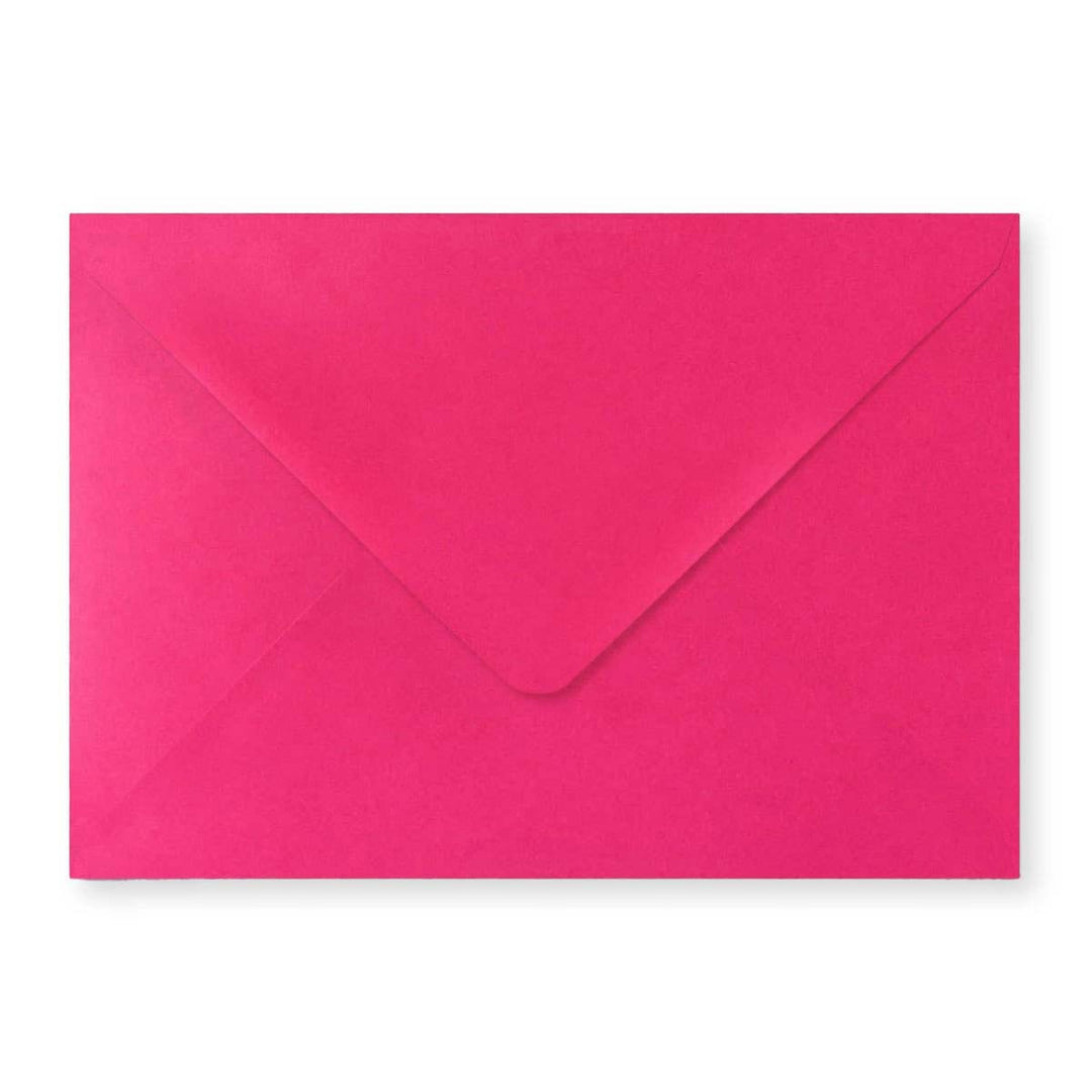 C5 Fuschia Pink 100gsm Gummed V-Flap Greetings Envelope (162 x 229mm ...
