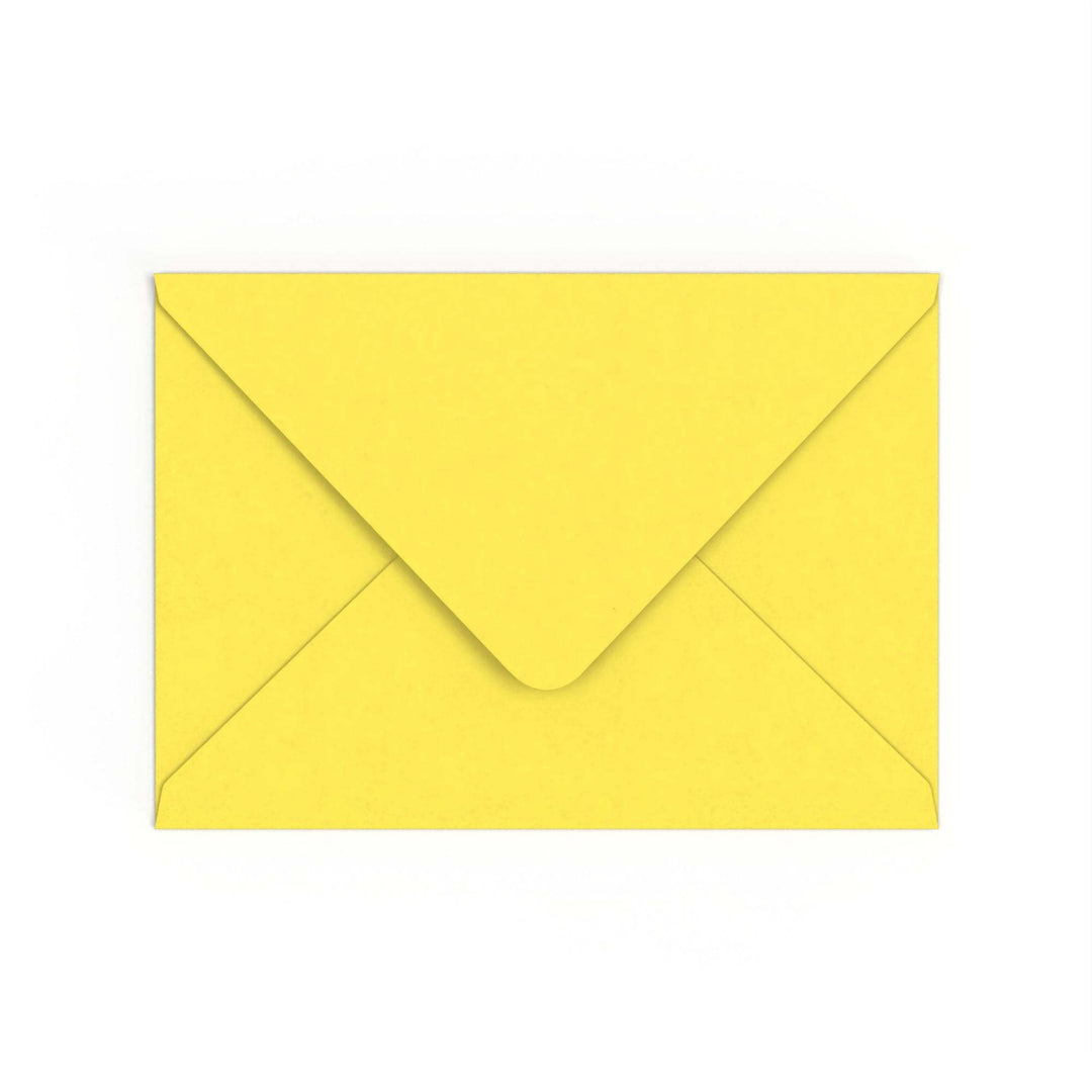 C5 Sunflower Yellow British Made 120gsm Gummed V-Flap Envelope (162 x ...