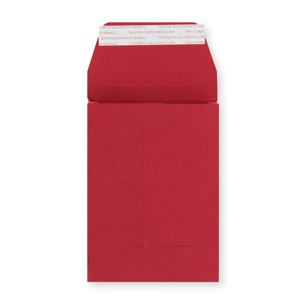 C6 Dark Red 160gsm Peel & Seal Gusset Envelope (114 x 162 x 25mm ...
