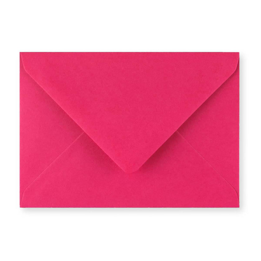 C6 Fuschia Pink 100gsm Gummed V-Flap Greetings Envelope (114 x 162mm ...