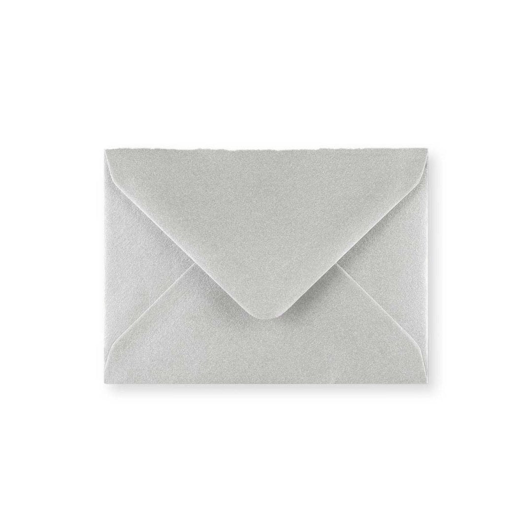C7 Metallic Silver 100gsm Gummed V-Flap Greetings Envelope (82 x 113mm ...