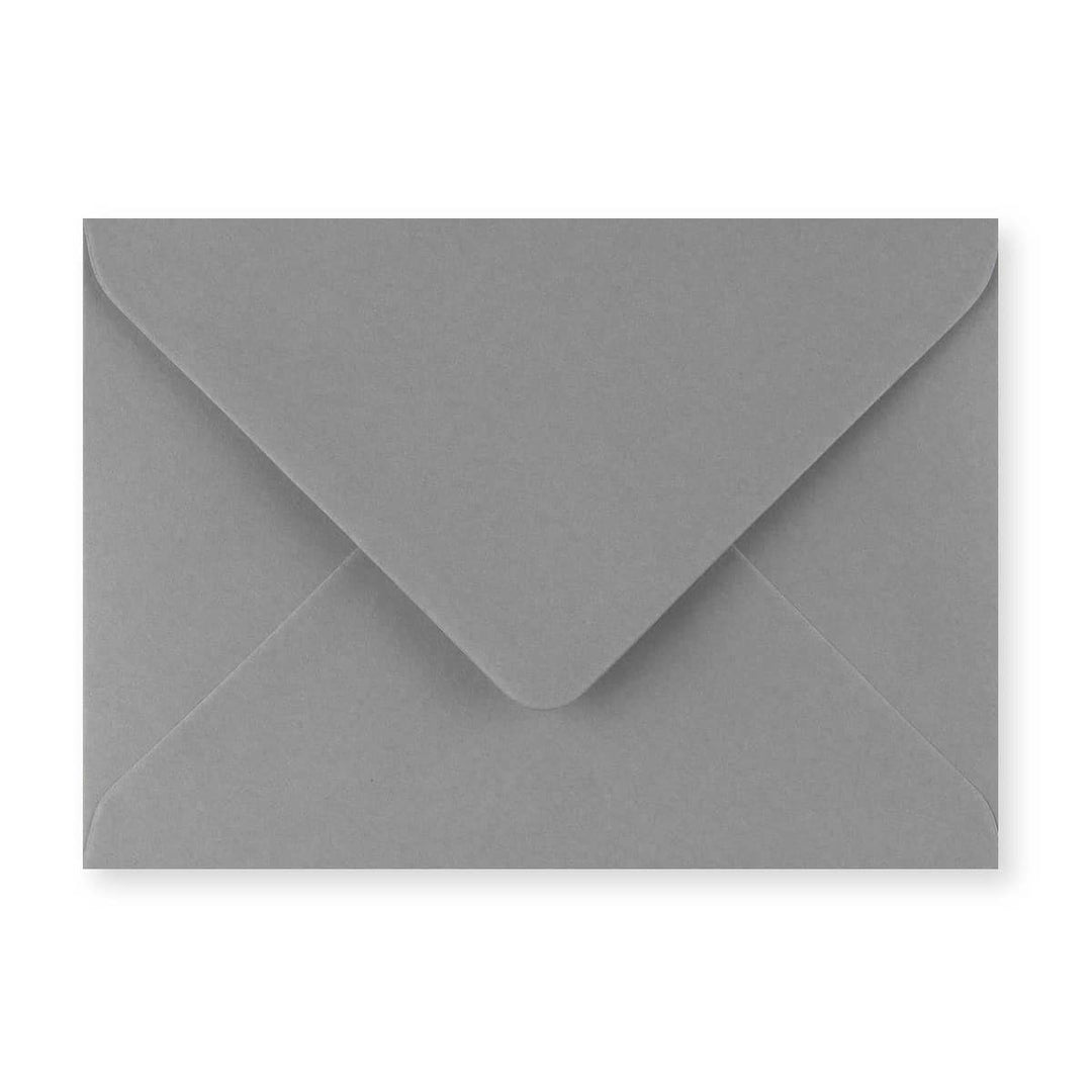 Dark Grey 120gsm Gummed V-Flap Greeting Card Envelope (125 x 175mm ...