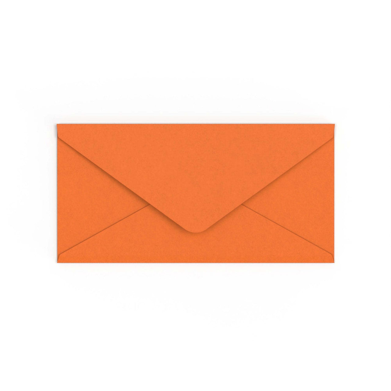 DL Flame Orange British Made 100gsm Gummed V-Flap Envelope (110 x 220mm ...