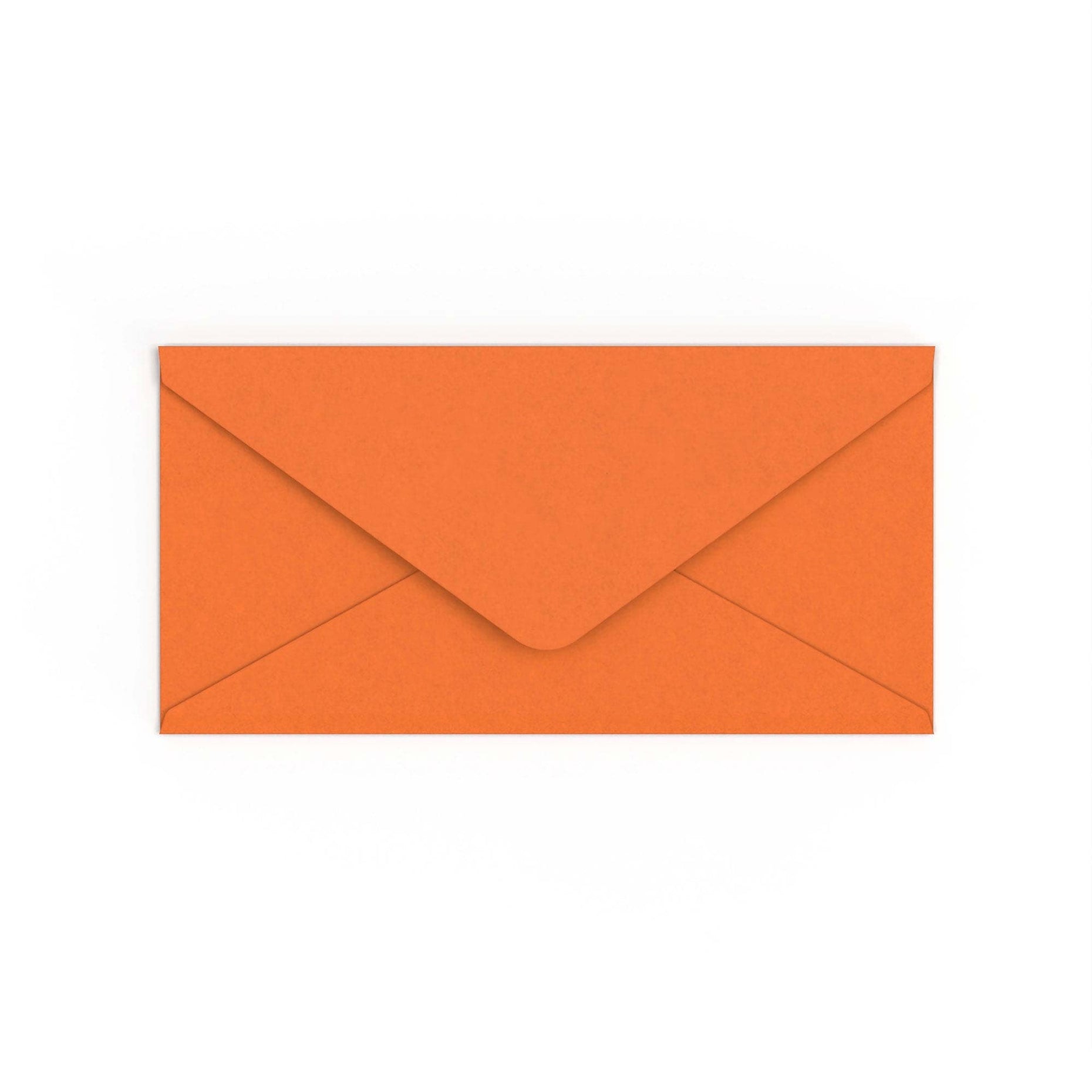 DL Flame Orange British Made 100gsm Gummed V-Flap Envelope (110 x 220mm ...