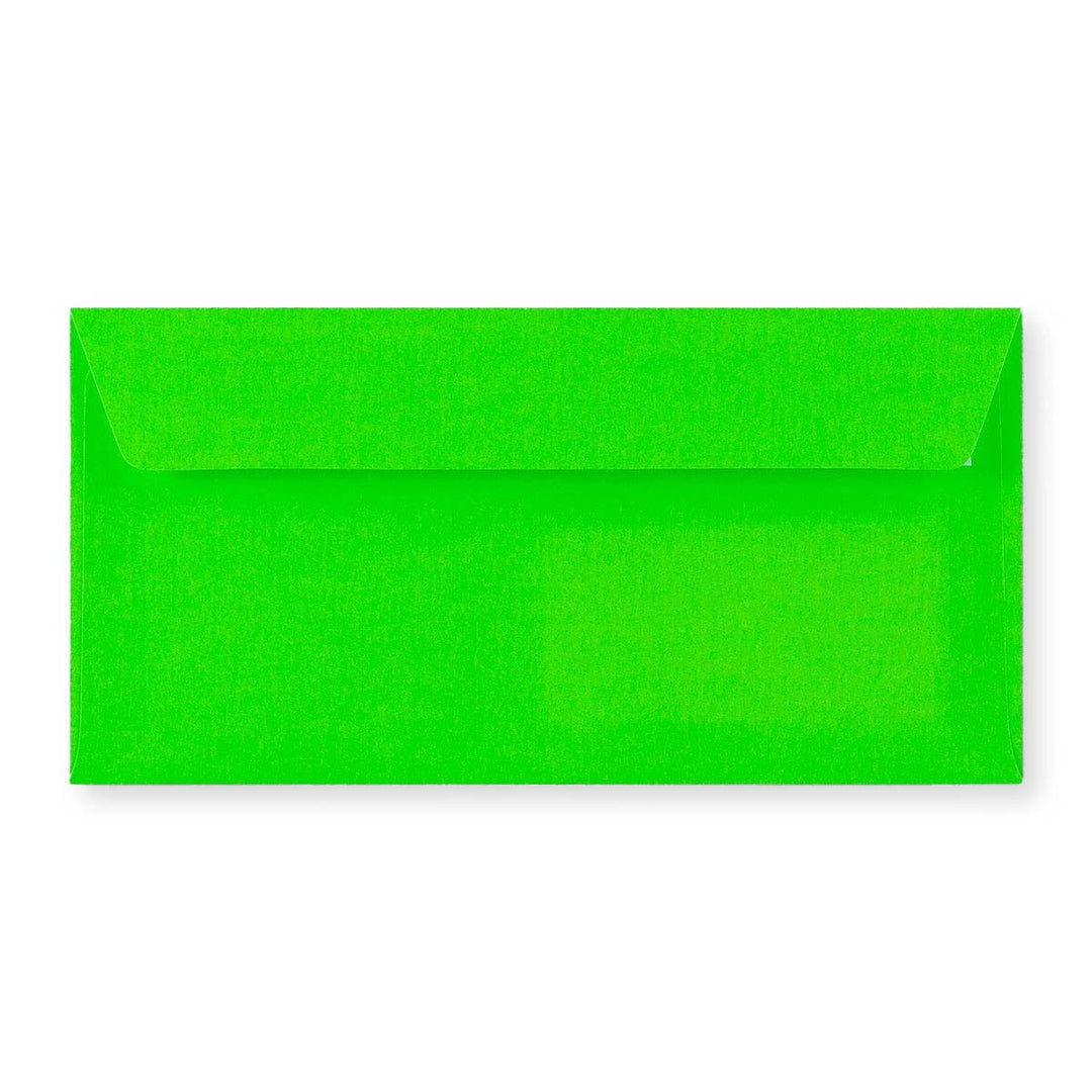 DL Green 90gsm Peel & Seal Neon Envelope (110 x 220mm) – Envelopes.co.uk