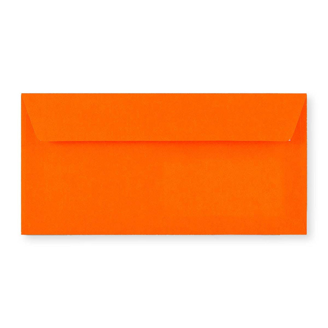 DL Orange 90gsm Peel & Seal Neon Envelope (110 x 220mm) – Envelopes.co.uk