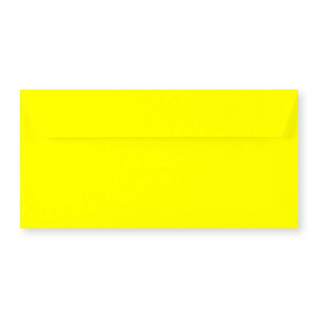 DL Yellow 90gsm Peel & Seal Neon Envelope (110 x 220mm) – Envelopes.co.uk