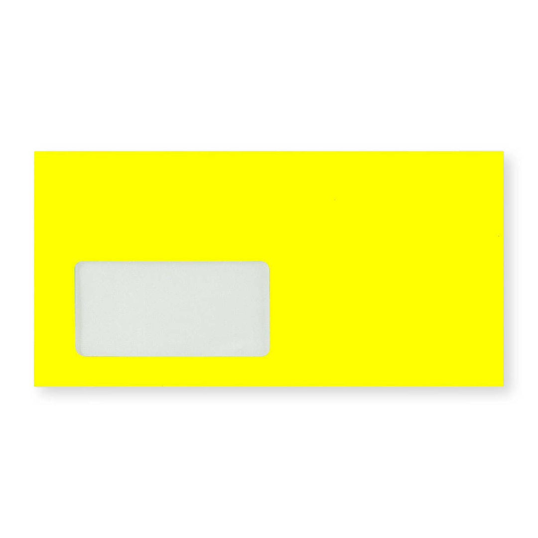 DL Yellow 90gsm Peel & Seal Neon Envelope (110 x 220mm) – Envelopes.co.uk