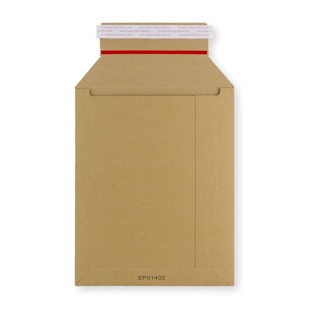 Manila Brown 400gsm Peel & Seal Rigid Board Mailers Envelope (265 x ...