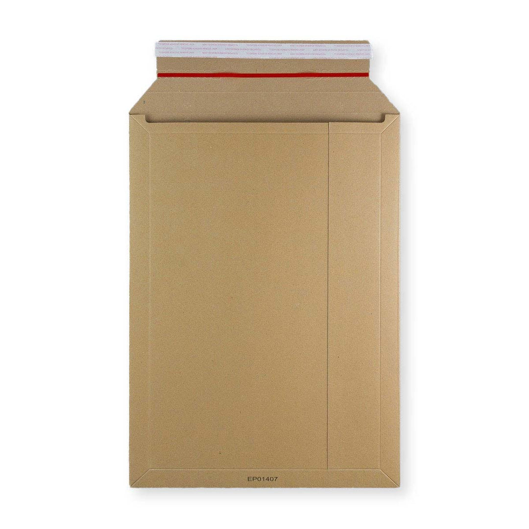 Manila Brown 320gsm Peel & Seal Rigid Board Mailers Envelope (445 x ...