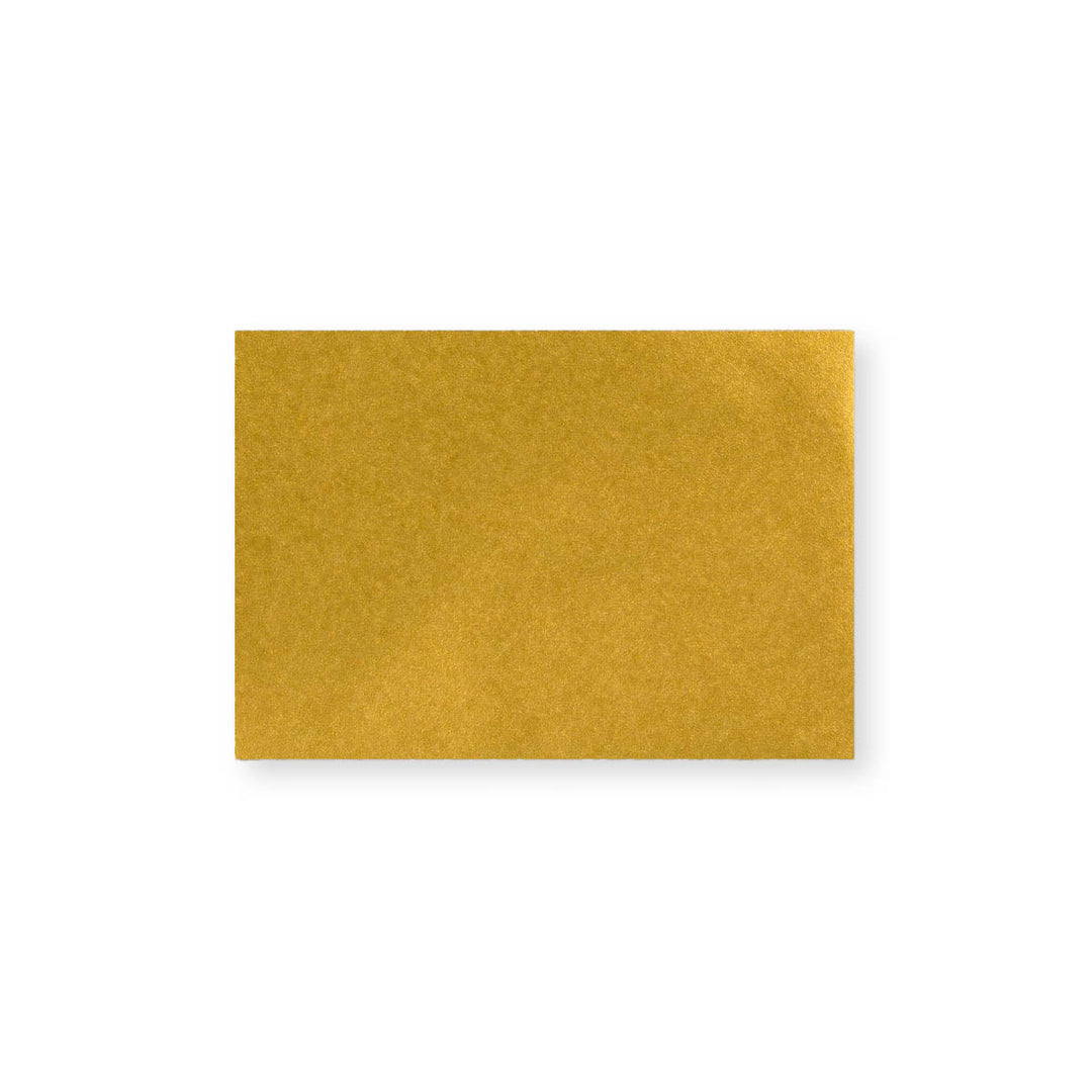 Metallic Gold 100gsm Gummed V-Flap Greeting Card Envelope (70 x 100mm ...