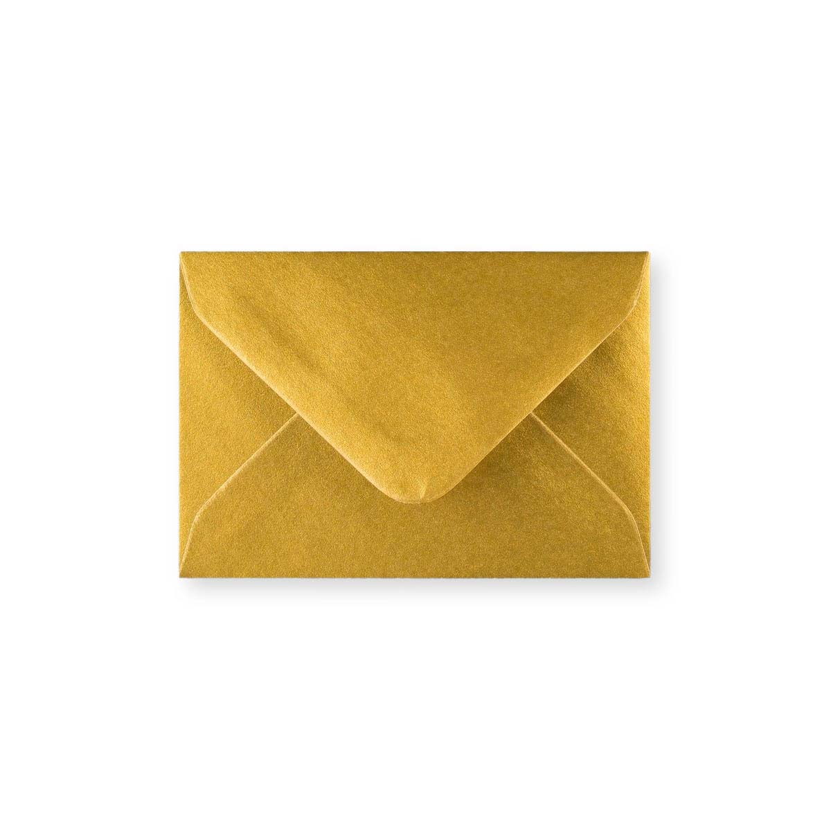 Metallic Gold 100gsm Gummed V-Flap Greeting Card Envelope (70 x 100mm ...